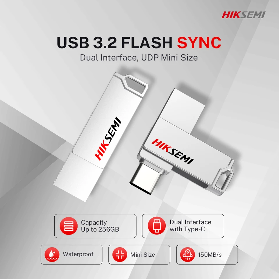 Hiksemi Sync 150MB/s USB 3.2 – Metal Type-C OTG Flash Drive – Zanbeel